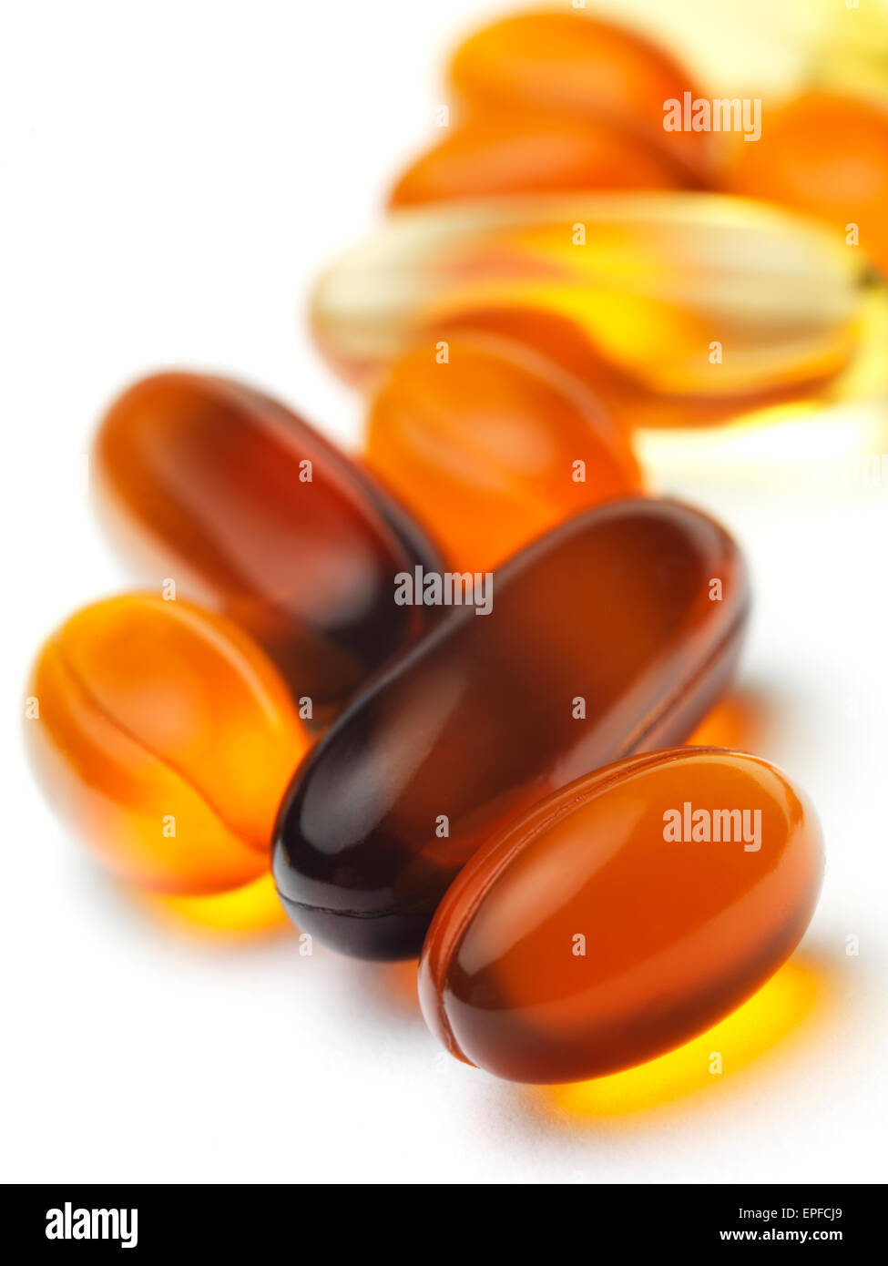 Gel Capsule on white background Stock Photo - Alamy