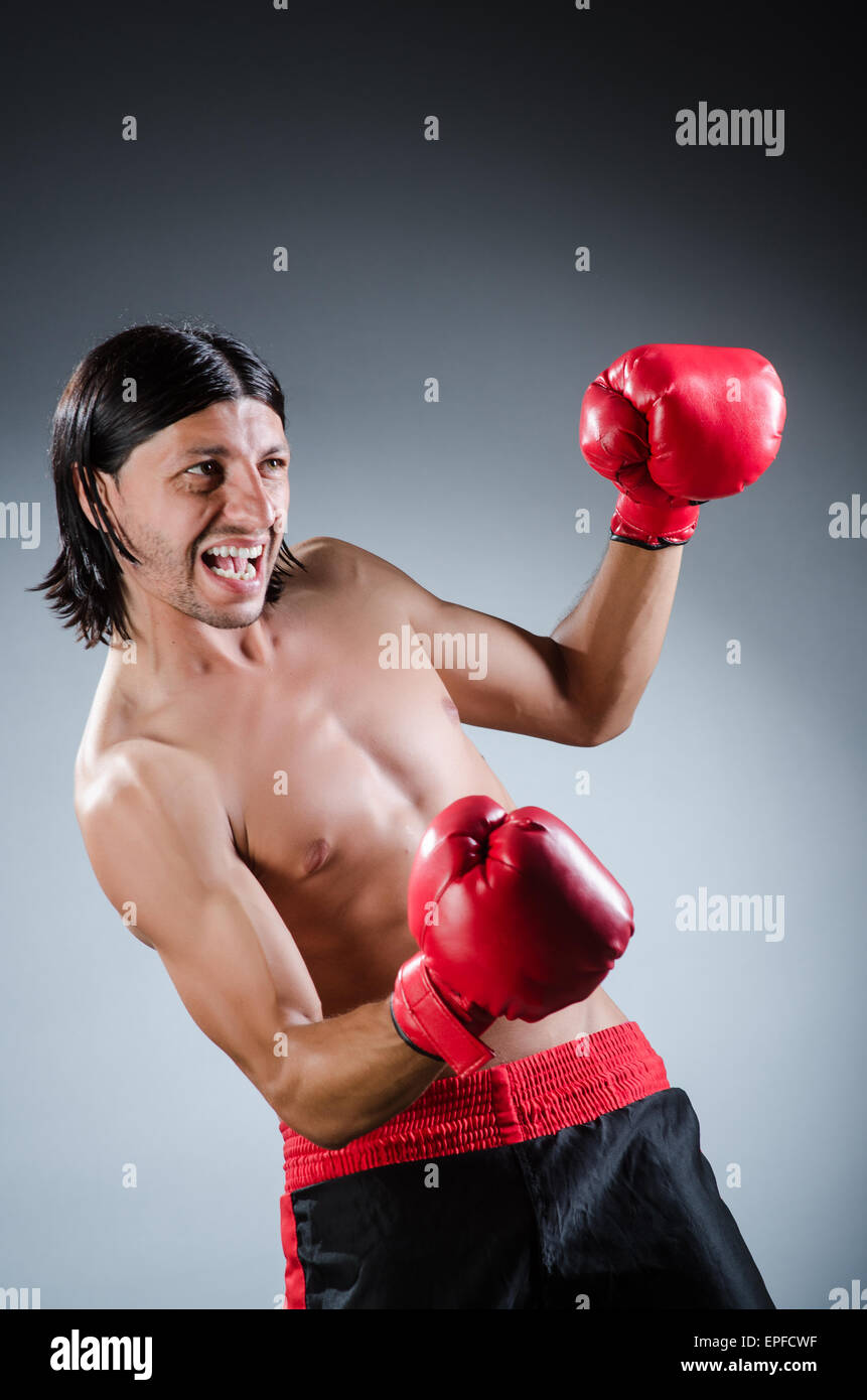 Martial arts fighter at the training Stock Photo - Alamy
