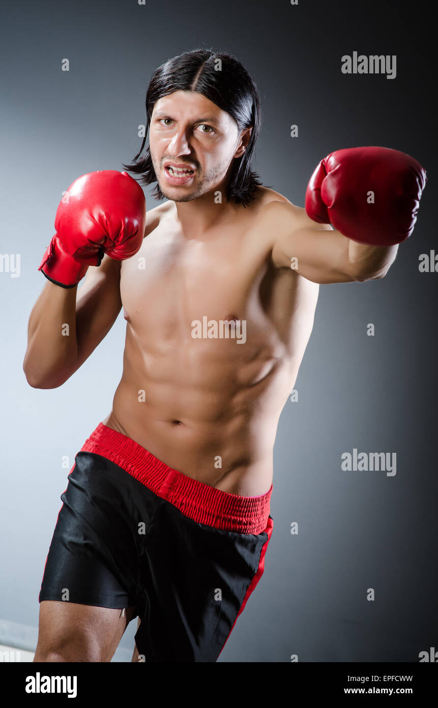 Martial arts fighter at the training Stock Photo - Alamy