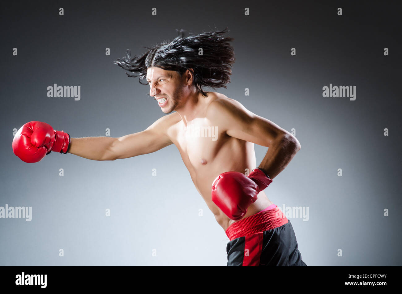 Martial arts fighter at the training Stock Photo - Alamy