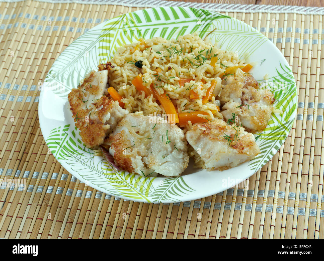 balık plov - fish pilaf.Azerbaijan cuisine Stock Photo - Alamy