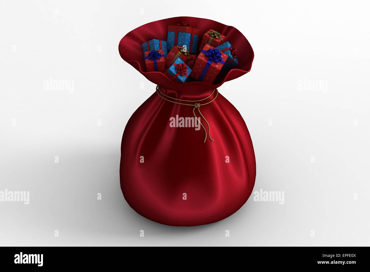 Santas sack full of gifts Stock Photo - Alamy