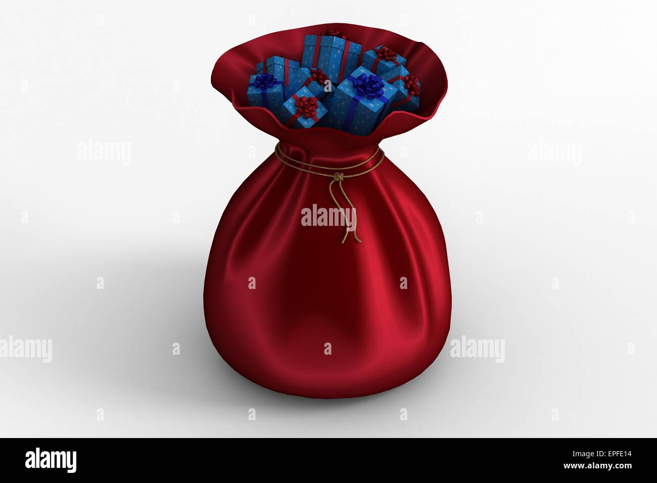 Santas sack full of gifts Stock Photo - Alamy