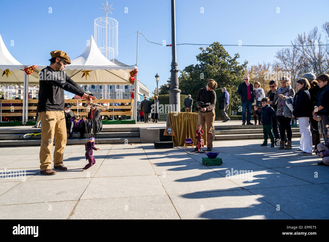 Puppet show in Madrid Stock Photo - Alamy