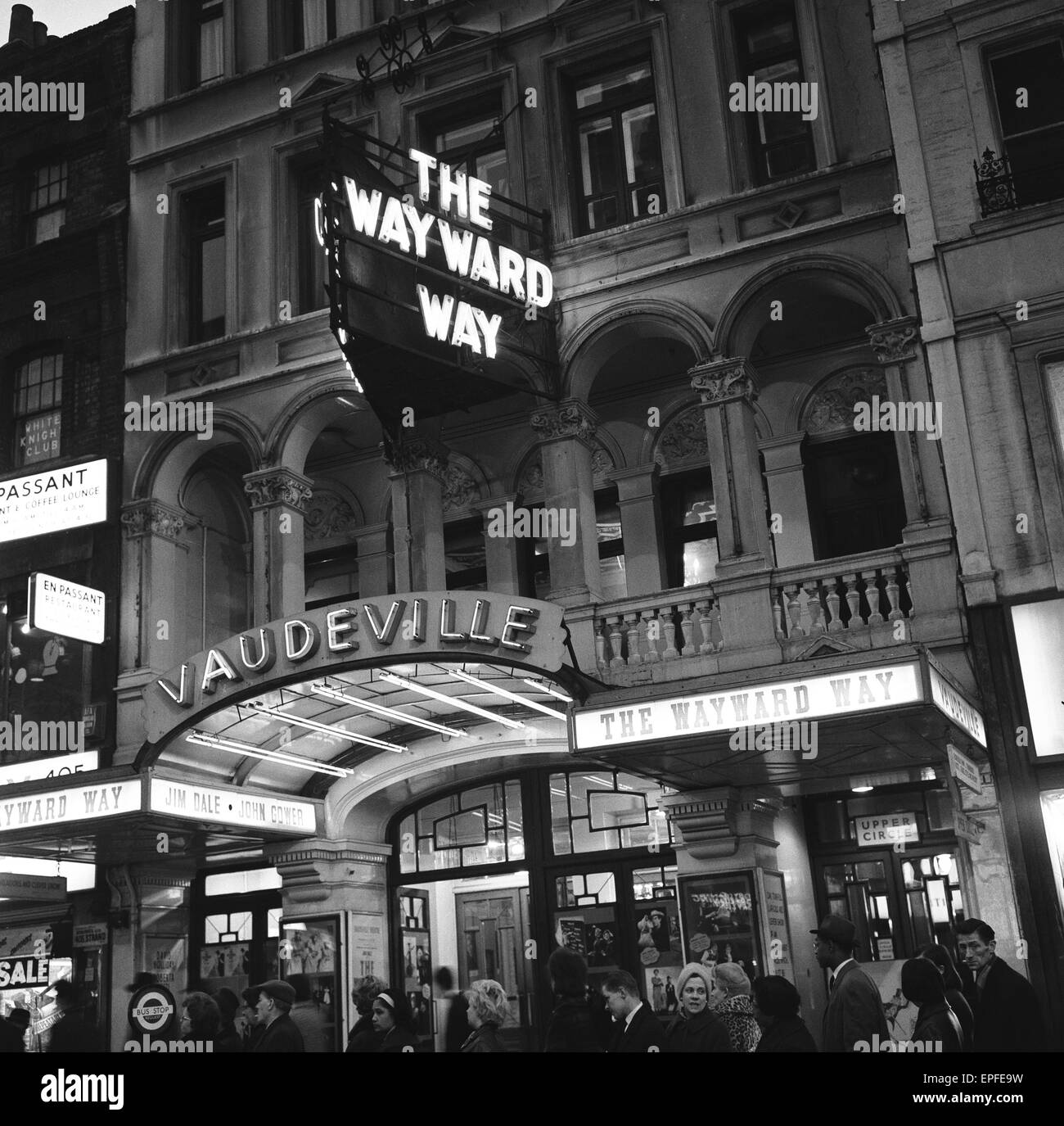 The Vaudeville theatre in the West End, central London, 1965 Stock ...