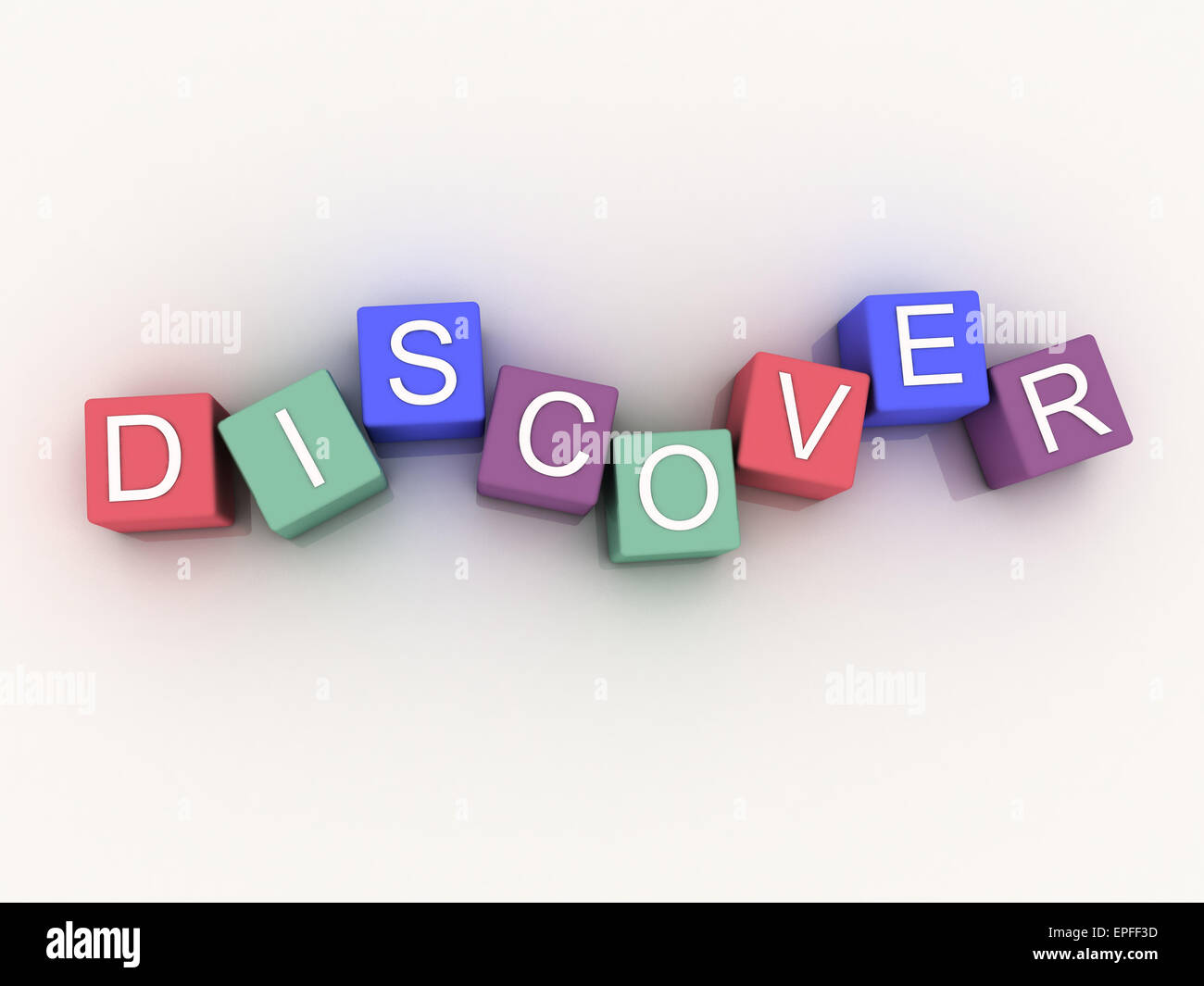 3d image Discover on white background Stock Photo - Alamy