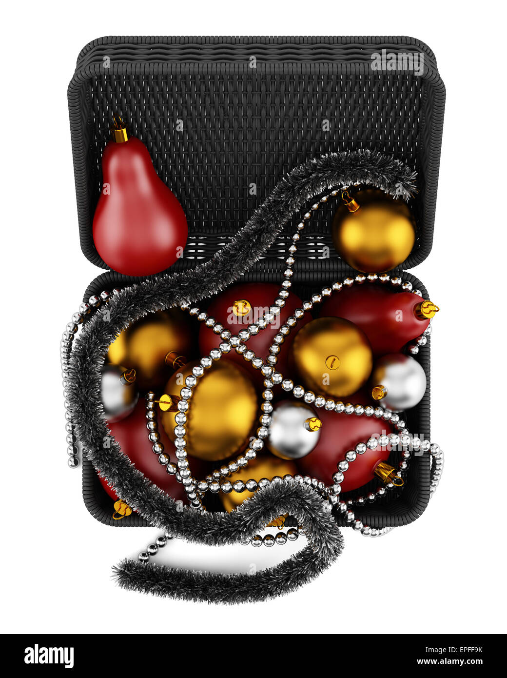 Christmas decorations top view Cut Out Stock Images & Pictures - Alamy