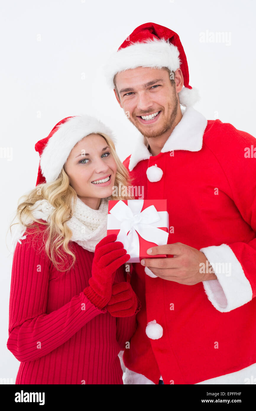 Couple wear hats santa hi-res stock photography and images - Alamy