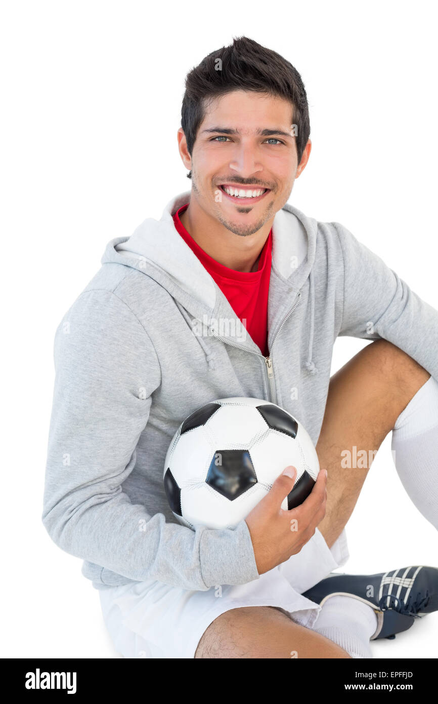 Portrait of a smiling handsome football fan Stock Photo - Alamy