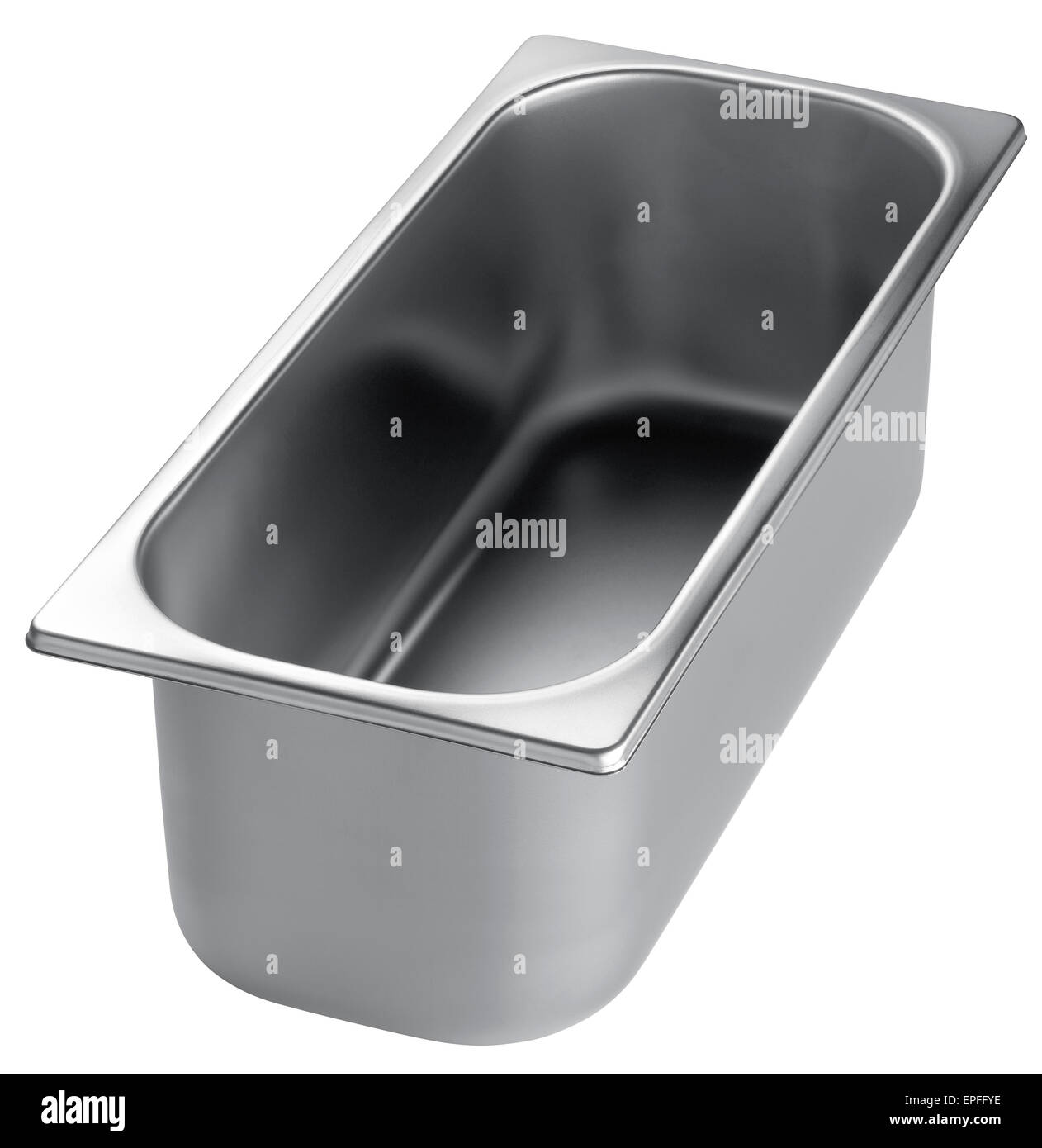 Stainless steel inox ice cream container Stock Photo - Alamy