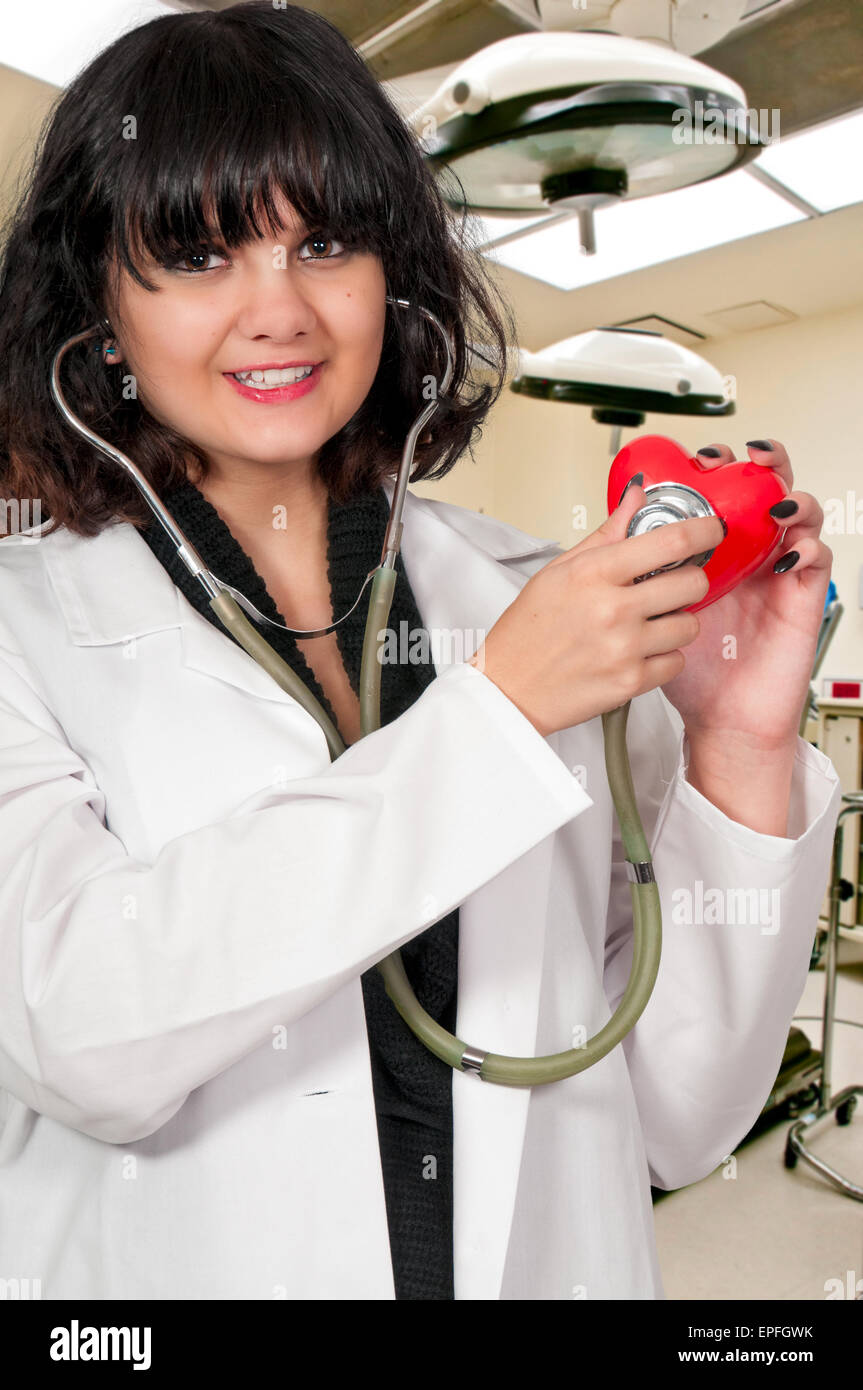 Beautiful Woman Cardiologist Stock Photo - Alamy