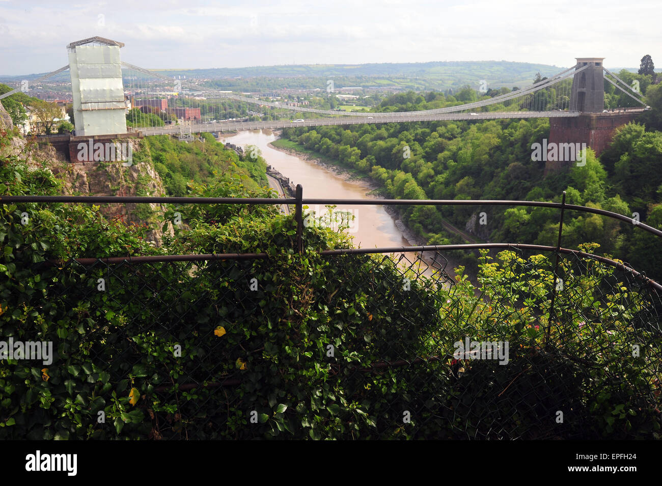 The iconic Clifton Suspension Bridge in bristol over the Avon gorge ...
