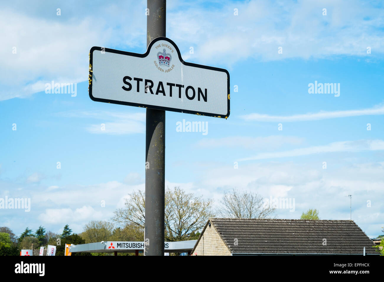 Stratton village sign, Gloucestershire, England UK Stock Photo - Alamy