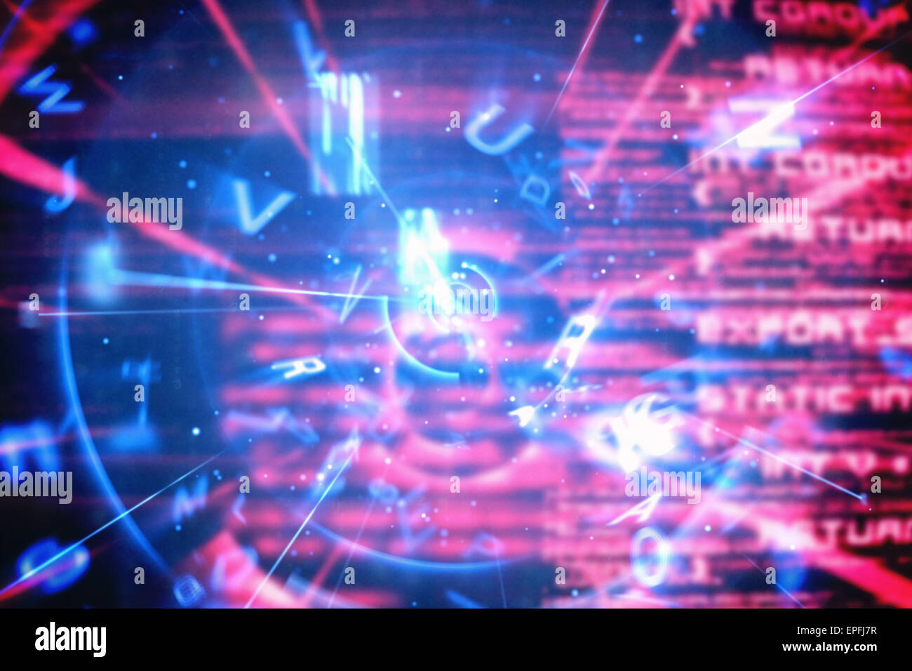 Blue and red technology interface Stock Photo - Alamy