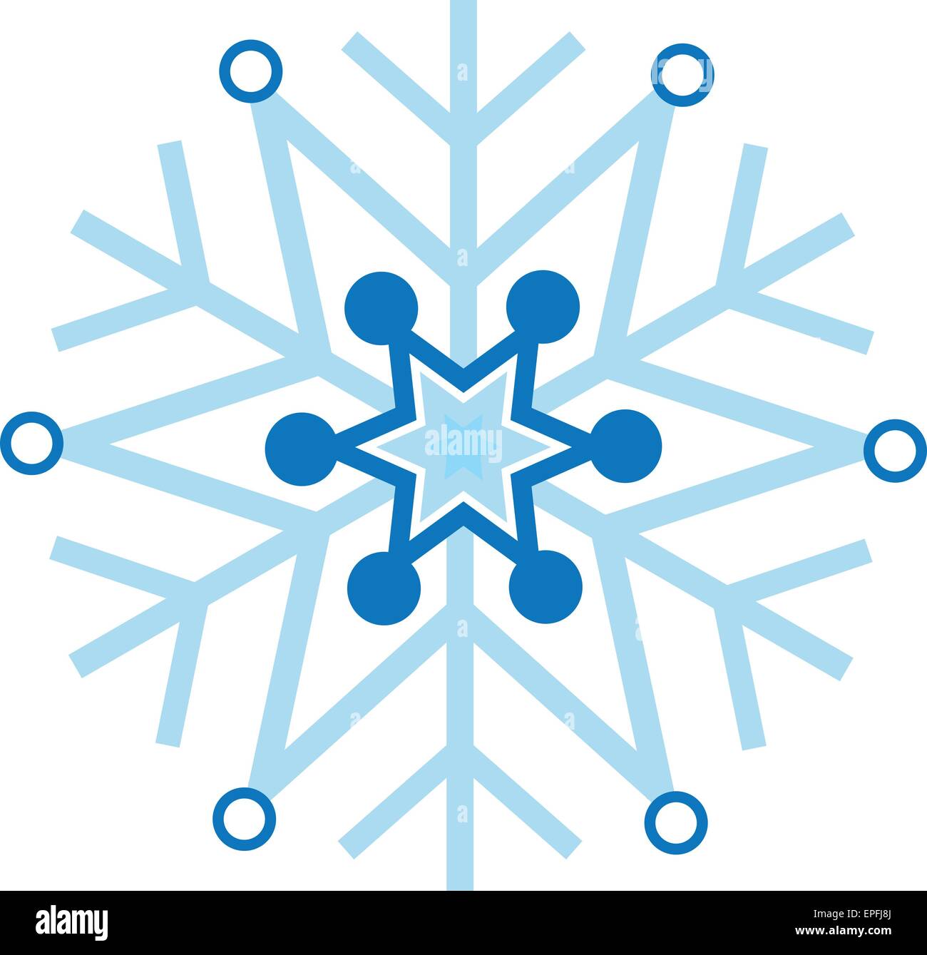 Digitally generated blue snow flake Stock Photo - Alamy