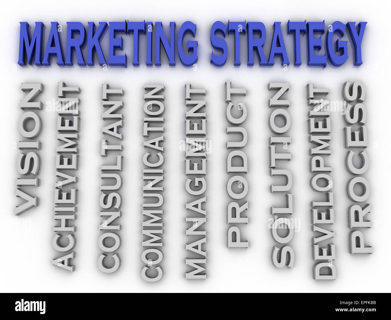 3d image marketing strategy issues concept word cloud background Stock ...