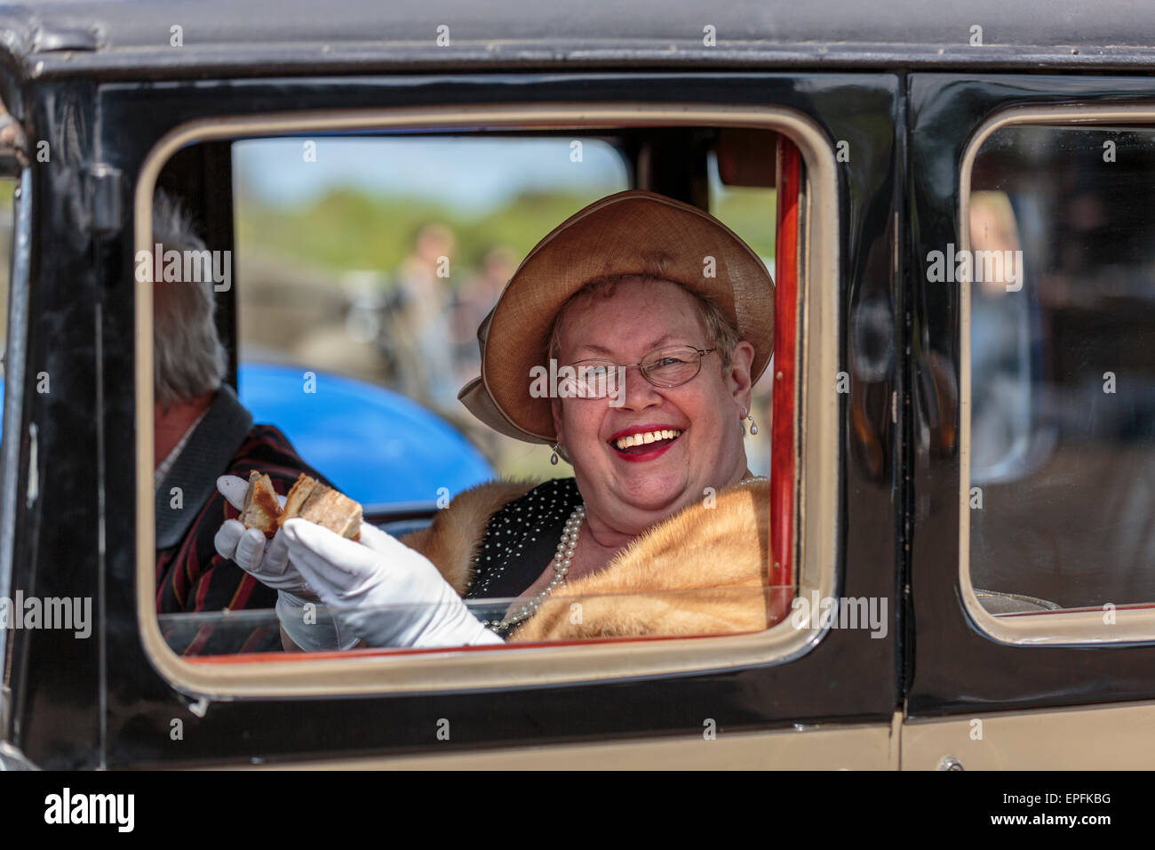Vintage lady car hi-res stock photography and images - Alamy