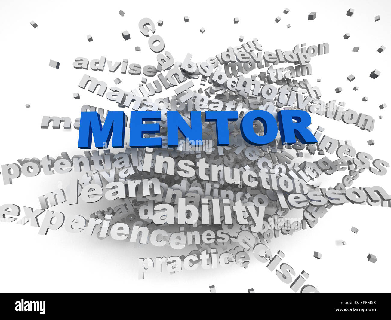 3d image Mentor issues concept word cloud background Stock Photo - Alamy
