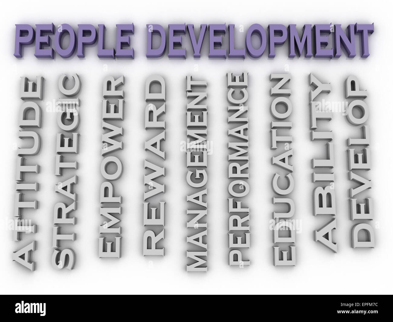 3d image People development issues concept word cloud background Stock ...
