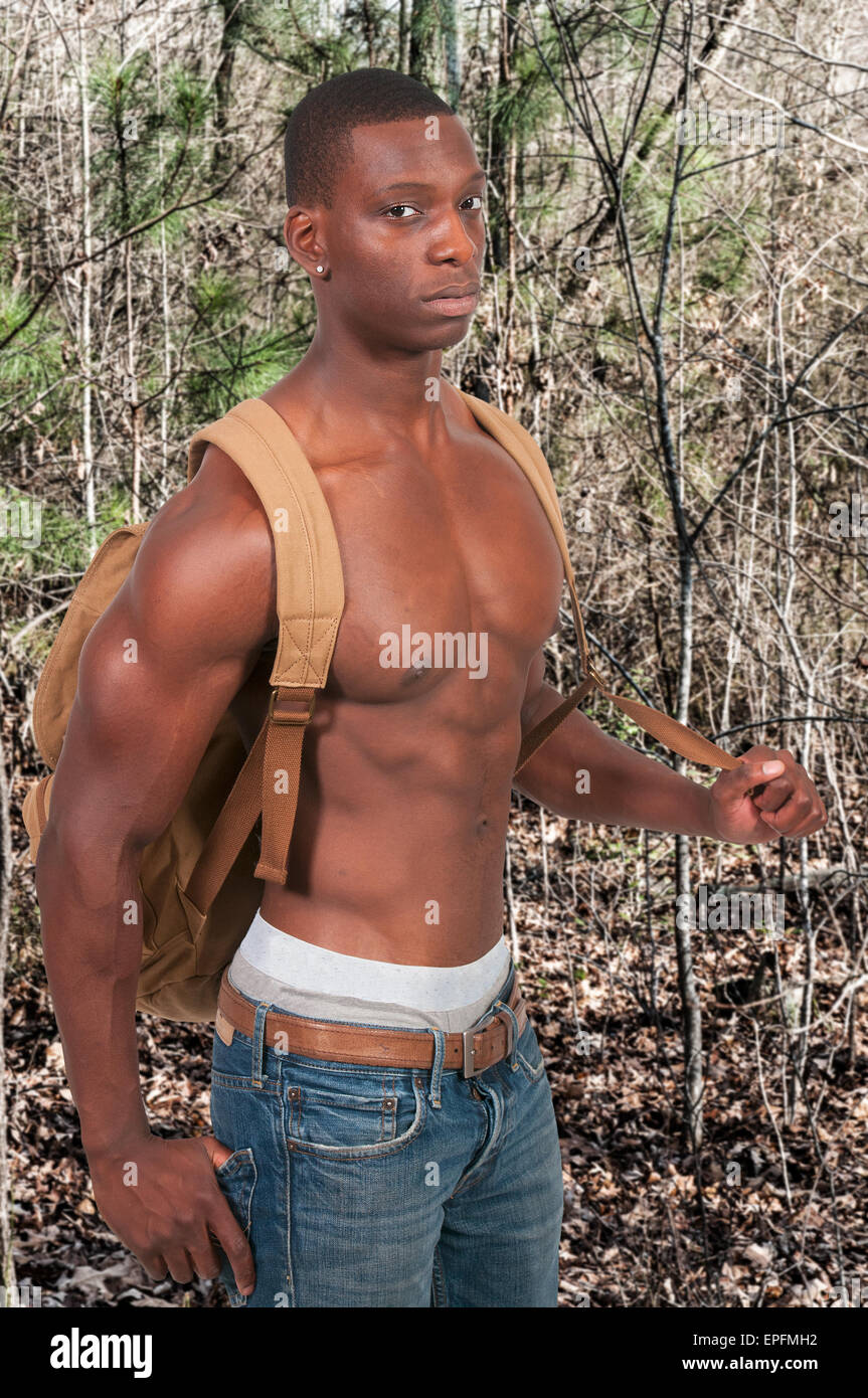 Man with backpack Stock Photo - Alamy