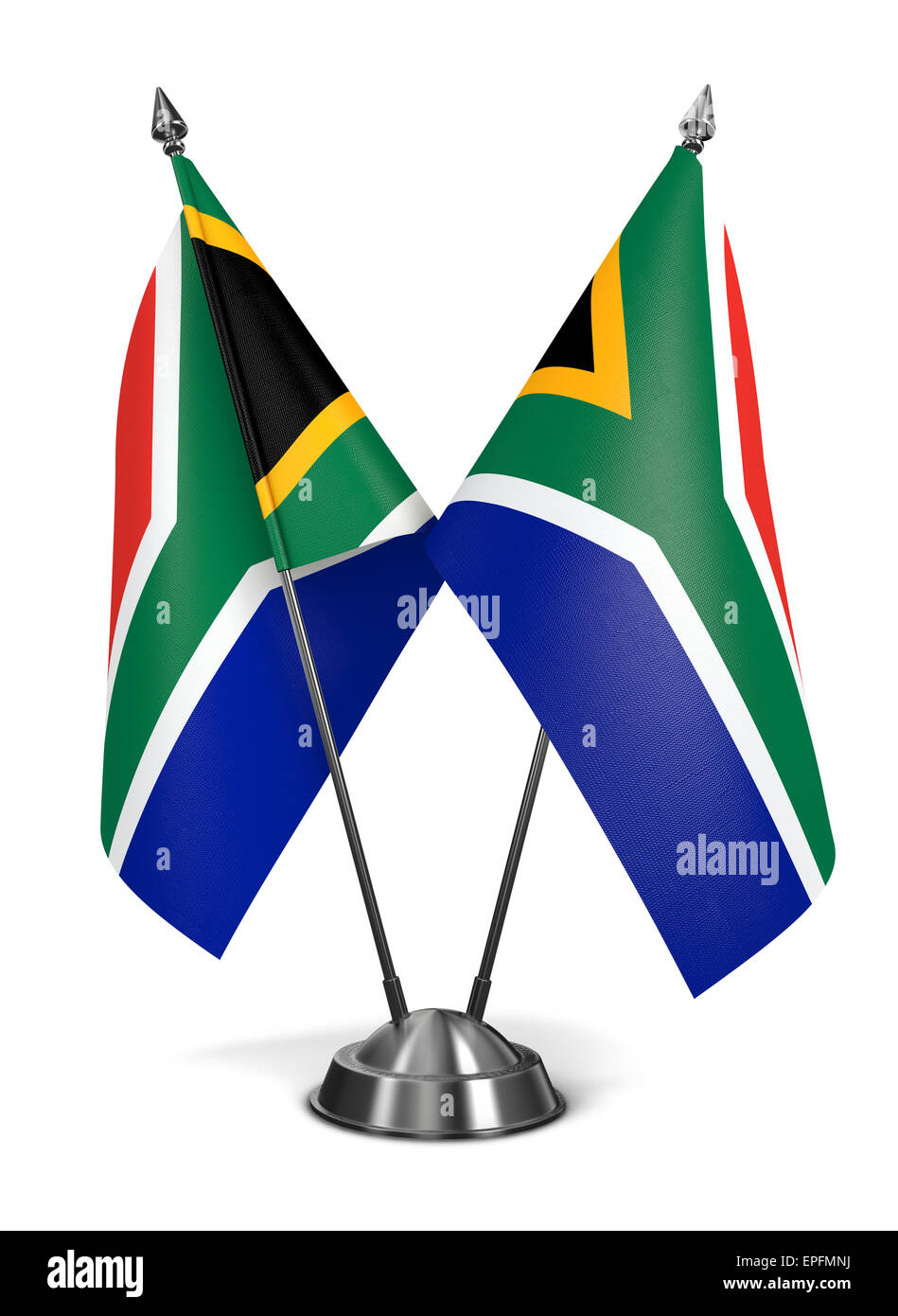 South Africa - Miniature Flags Isolated on White Background Stock Photo ...