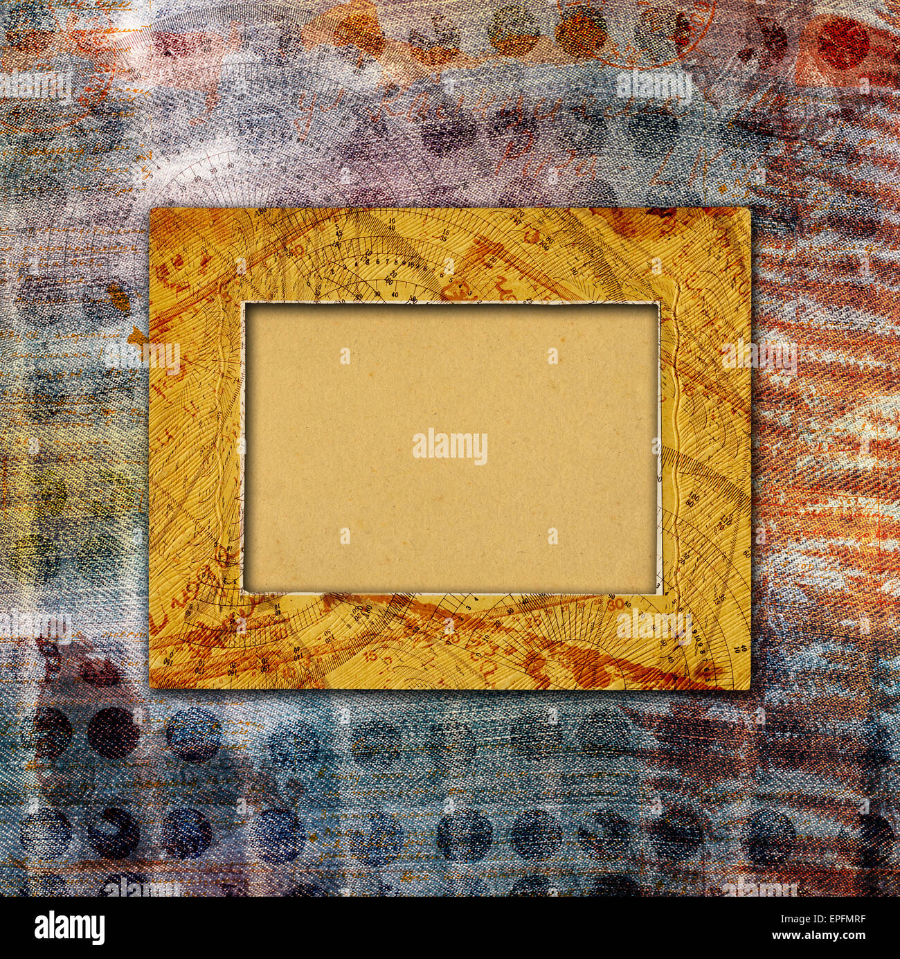 Abstract ancient background in scrapbooking style with chaotic ...