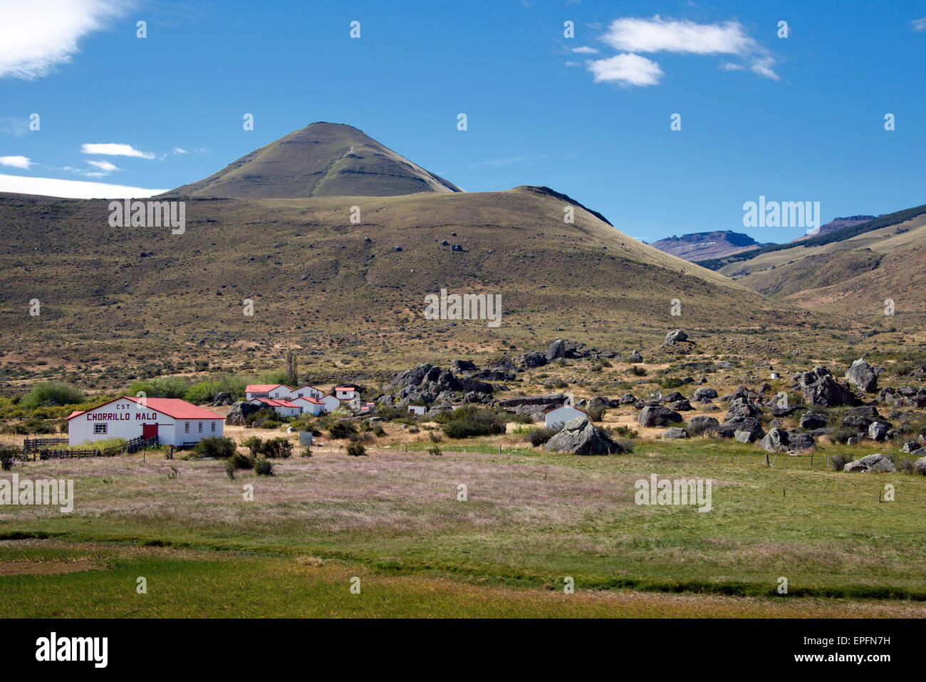 Farm and houses Patagonia Argentina Stock Photo - Alamy
