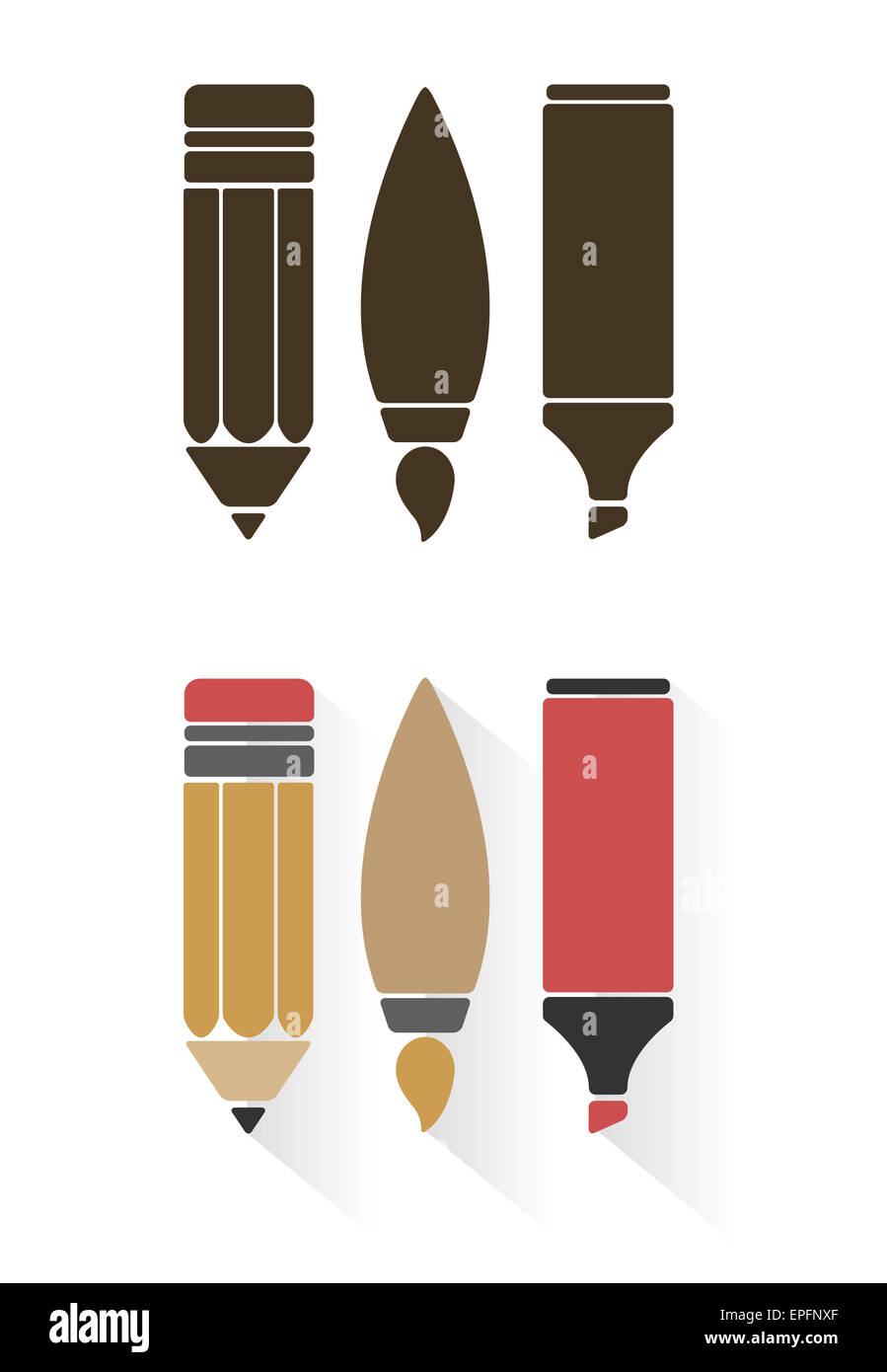 Learning vector icons on Cut Out Stock Images & Pictures - Alamy