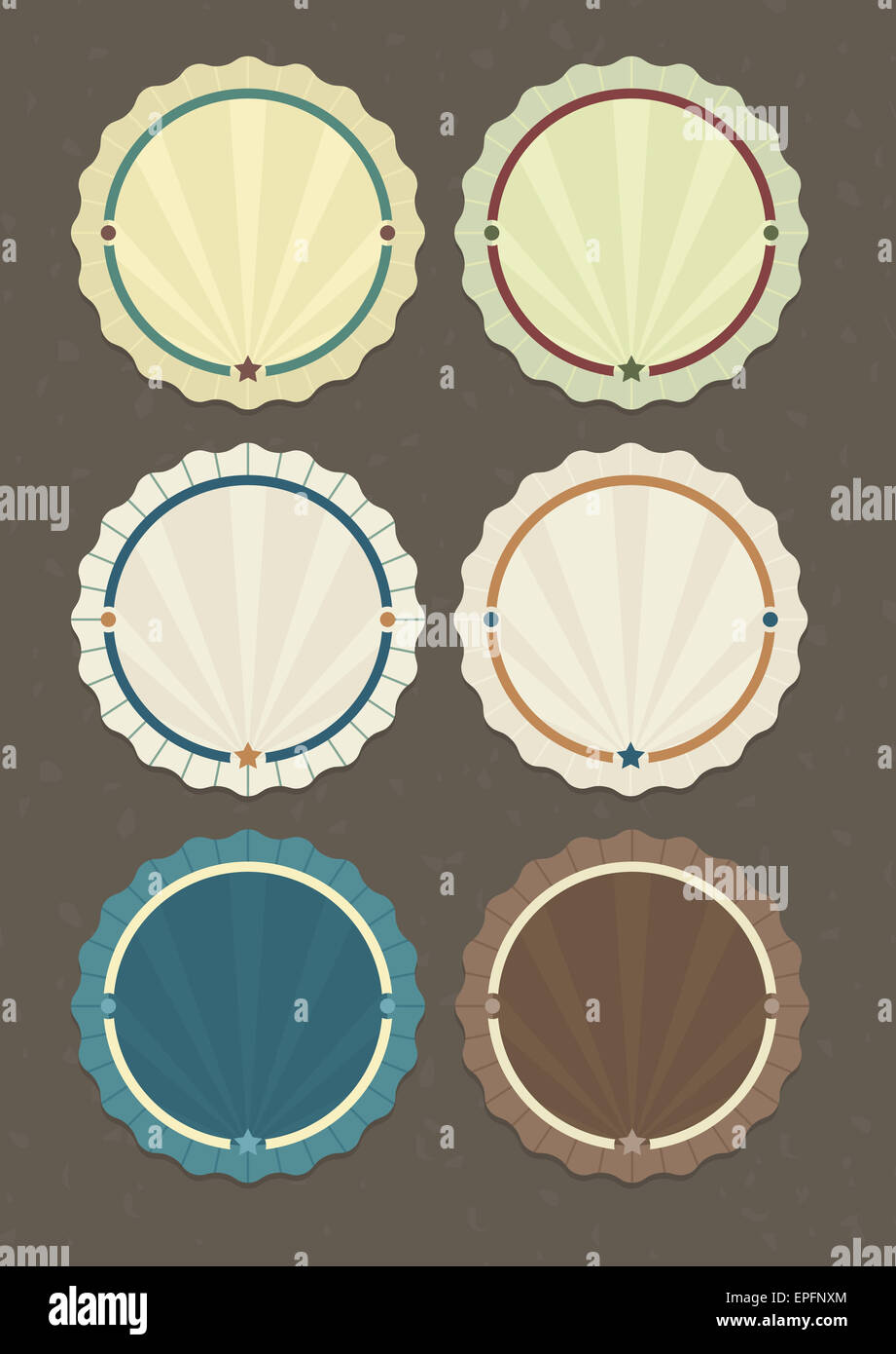 Round badges hi-res stock photography and images - Alamy