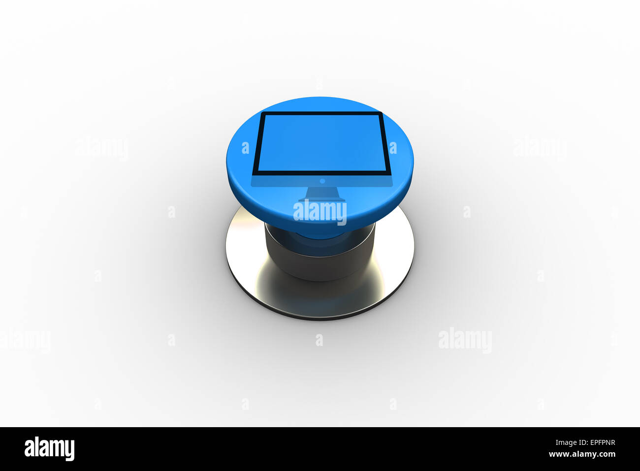 Composite image of computer screen graphic on button Stock Photo - Alamy