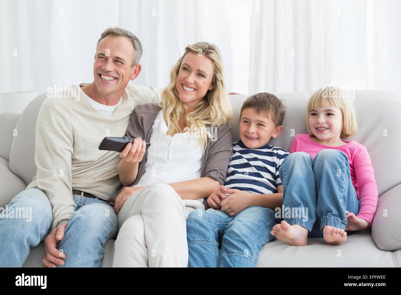 Boy changing channel on hi-res stock photography and images - Alamy
