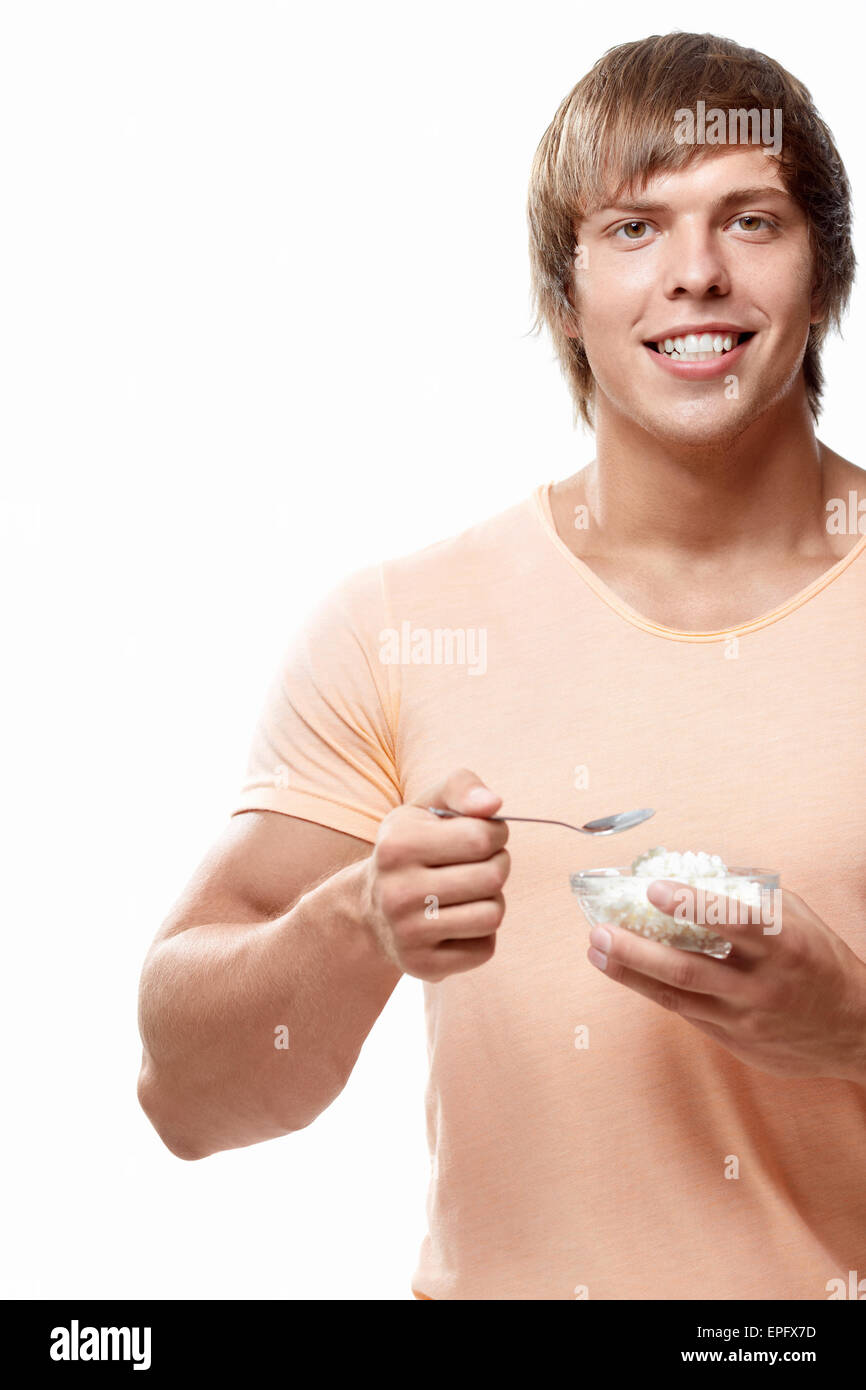 Athlete eating healthy meal hi-res stock photography and images - Alamy