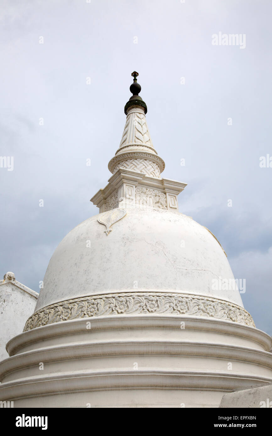 Detail of domed Buddhist stupa in the historic town of Galle, Sri Lanka ...