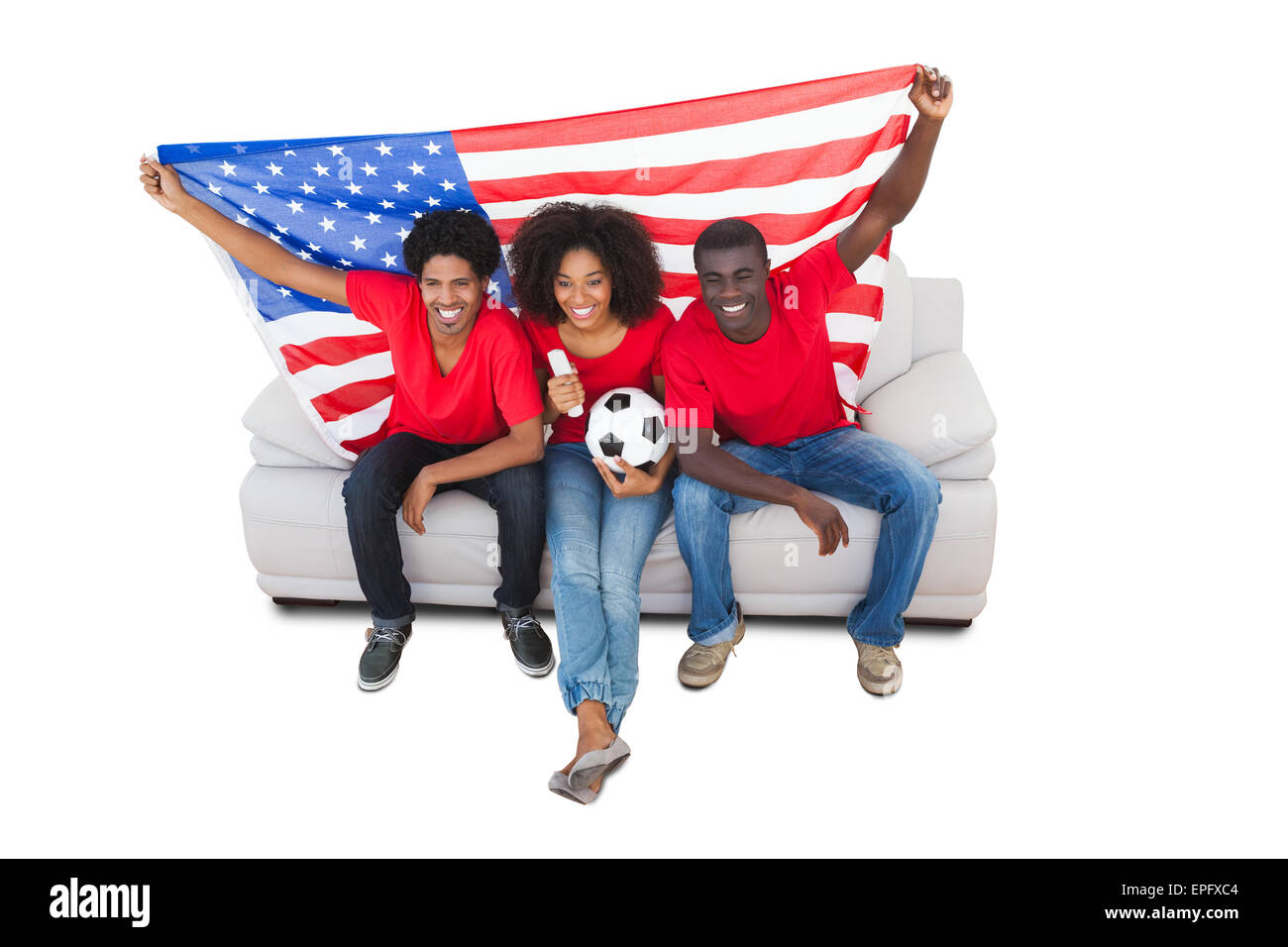 Usa american flag football Cut Out Stock Images & Pictures - Alamy