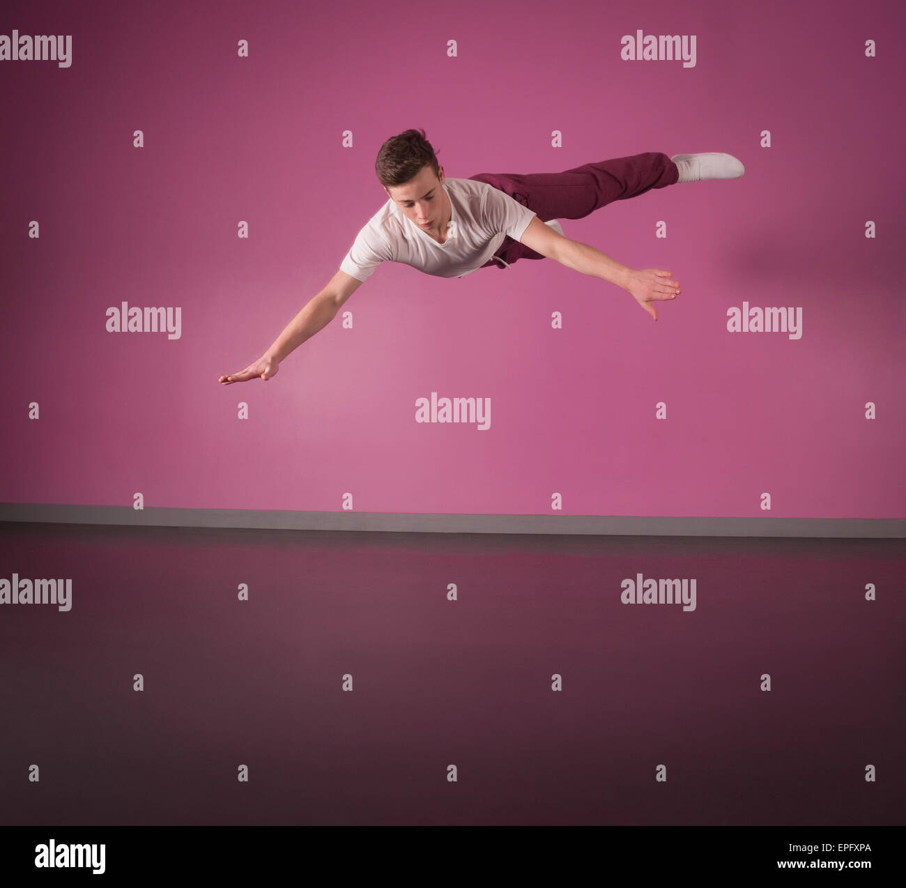 Cool break dancer mid air Stock Photo - Alamy