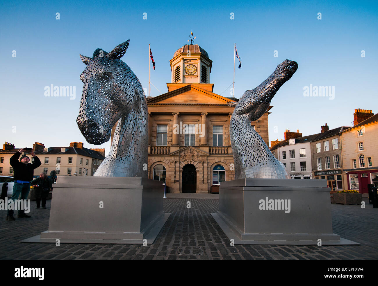 The iconic Kelpies sculptures Kelso in the Scottish Borders The one ...