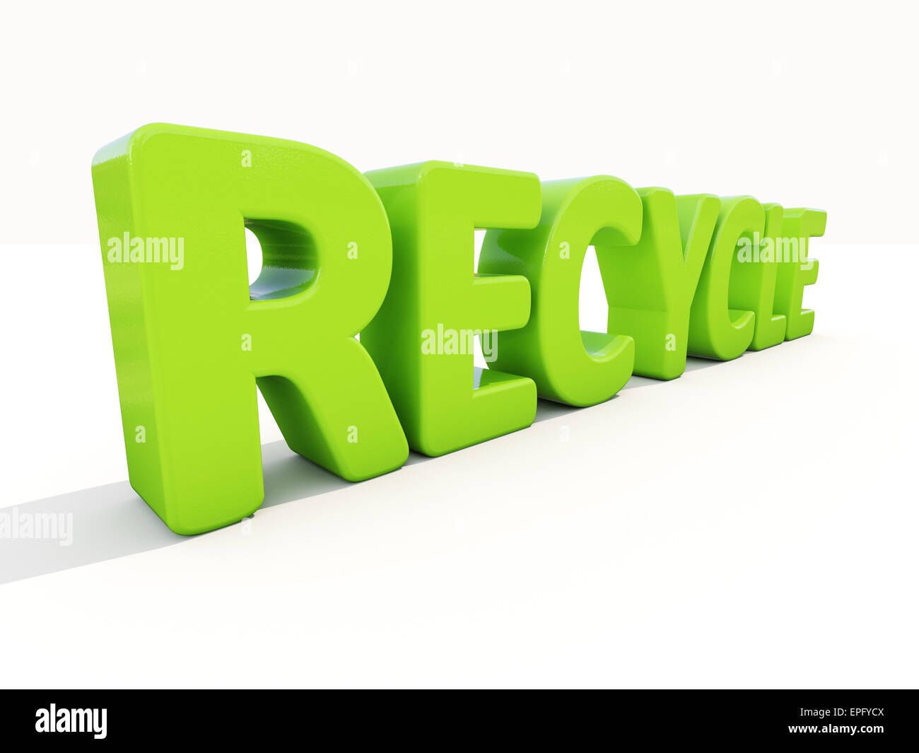 3d word recycle Stock Photo - Alamy