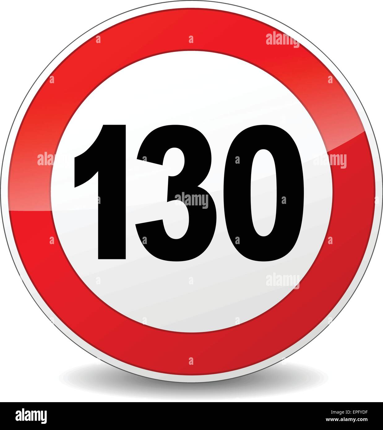 130 speed limit sign hi-res stock photography and images - Alamy