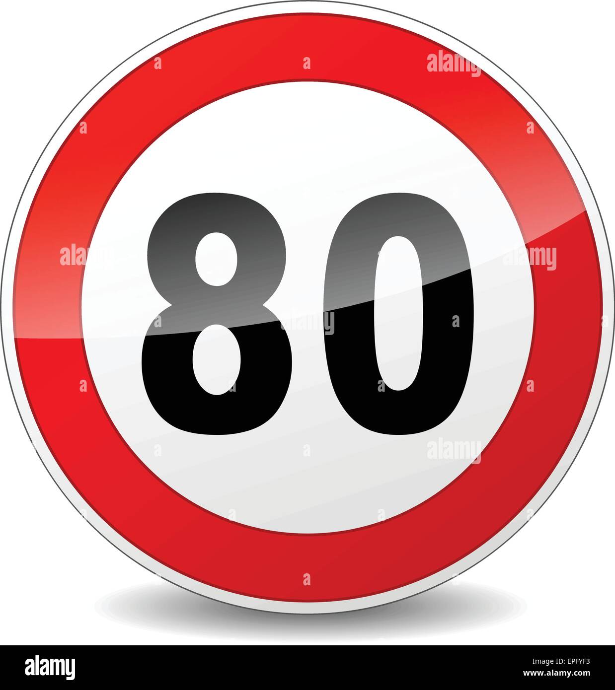illustration of red and black speed limit sign Stock Vector Image & Art ...