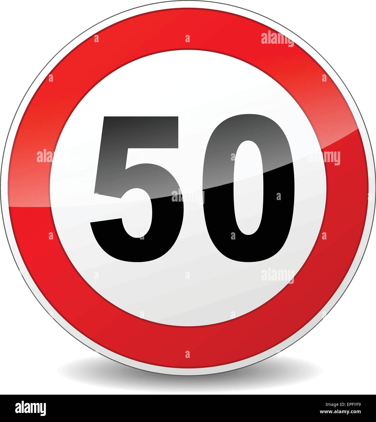 50 speed limit traffic sign Stock Vector Images - Alamy
