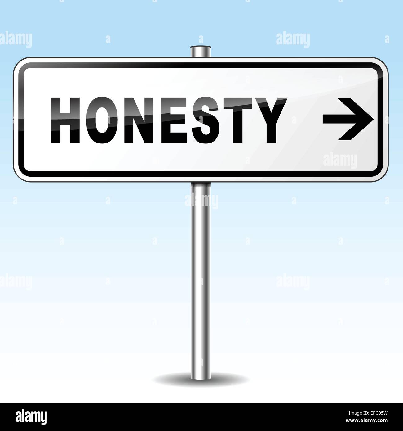 illustration of honesty sign on sky background Stock Vector Image & Art ...