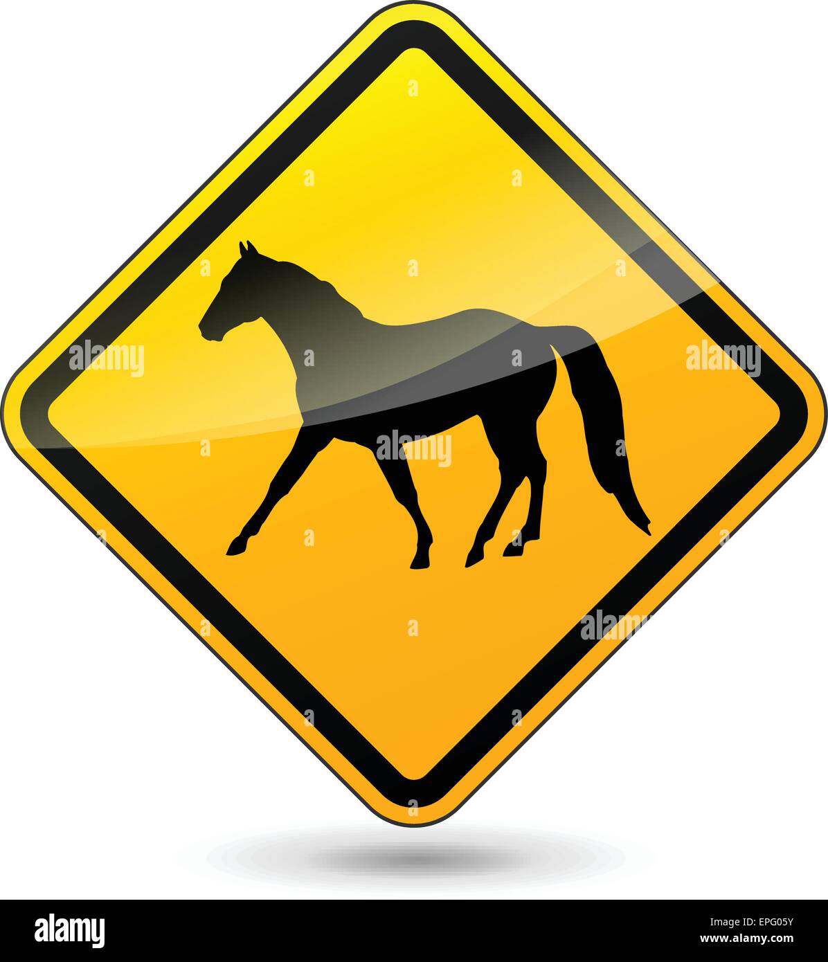 Horse warning sign Stock Vector Images - Alamy
