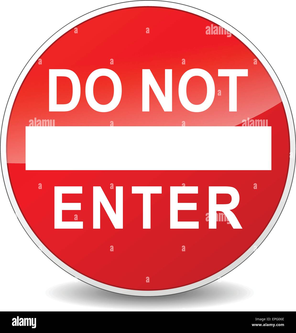 illustration of do not enter red circle sign Stock Vector Image & Art ...