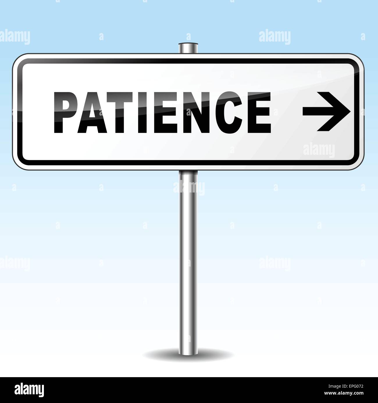 illustration of patience sign on sky background Stock Vector Image ...