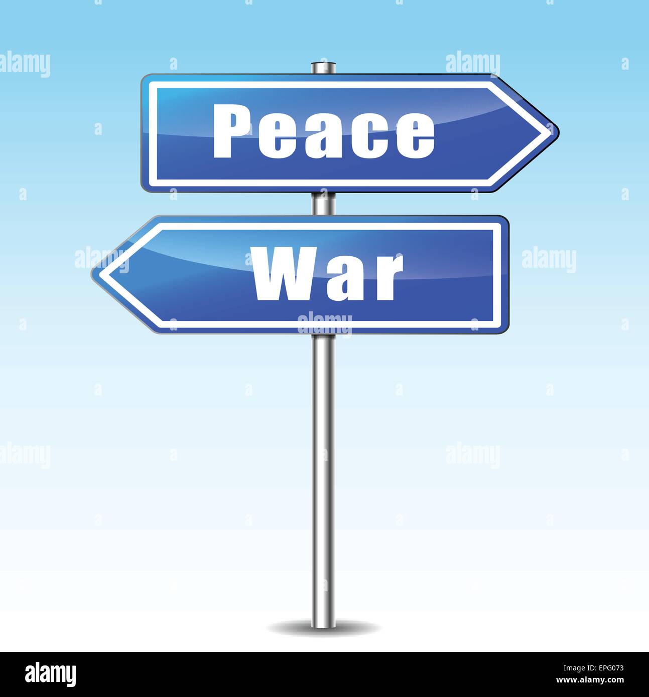 illustration of choice between war and peace concept Stock Vector Image ...