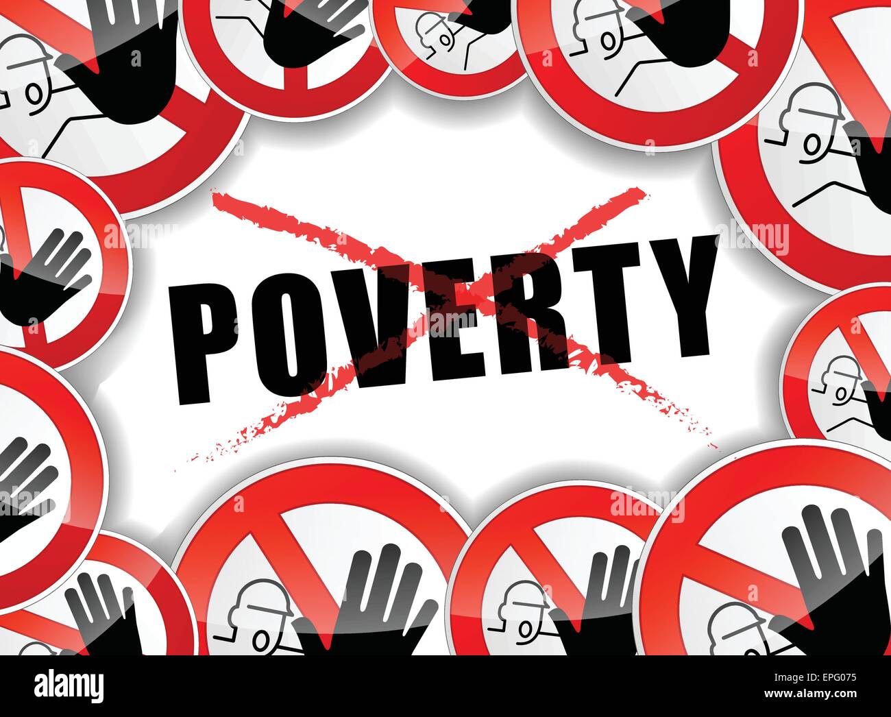 illustration of abstract design concept for no poverty Stock Vector ...