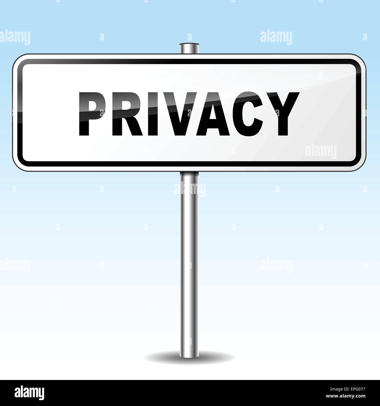 illustration of privacy sign on sky background Stock Vector Image & Art ...