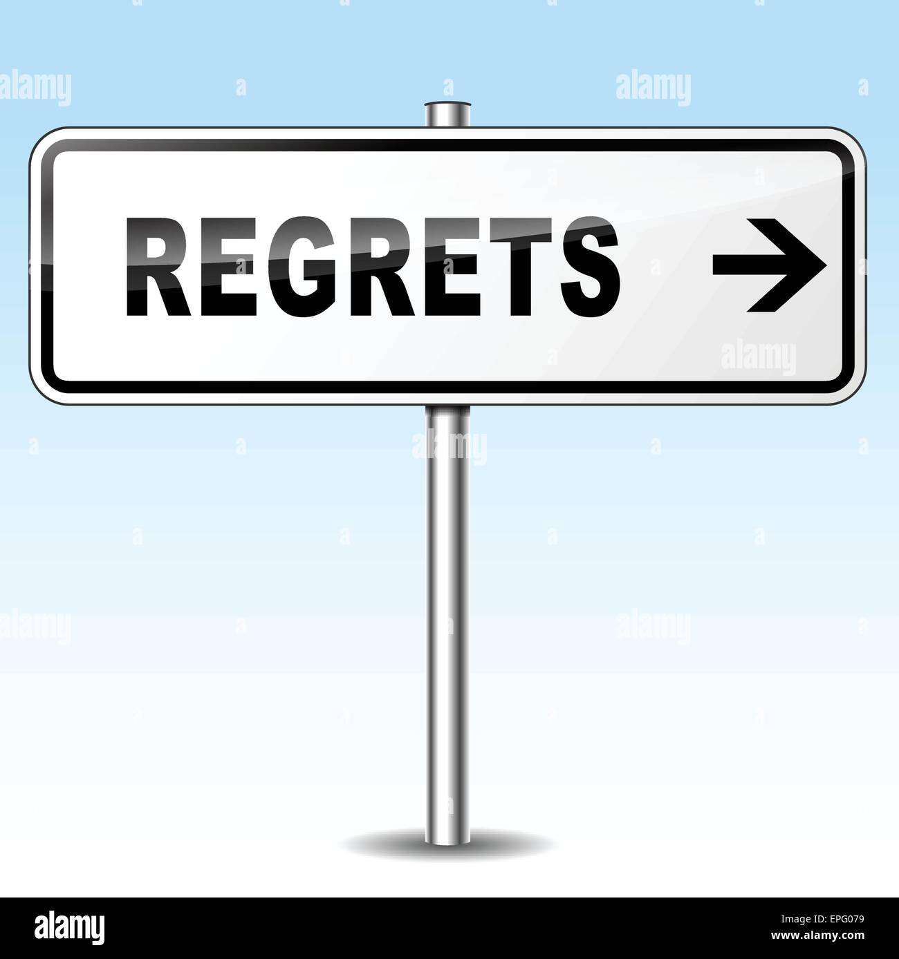 illustration of regrets sign on sky background Stock Vector Image & Art ...