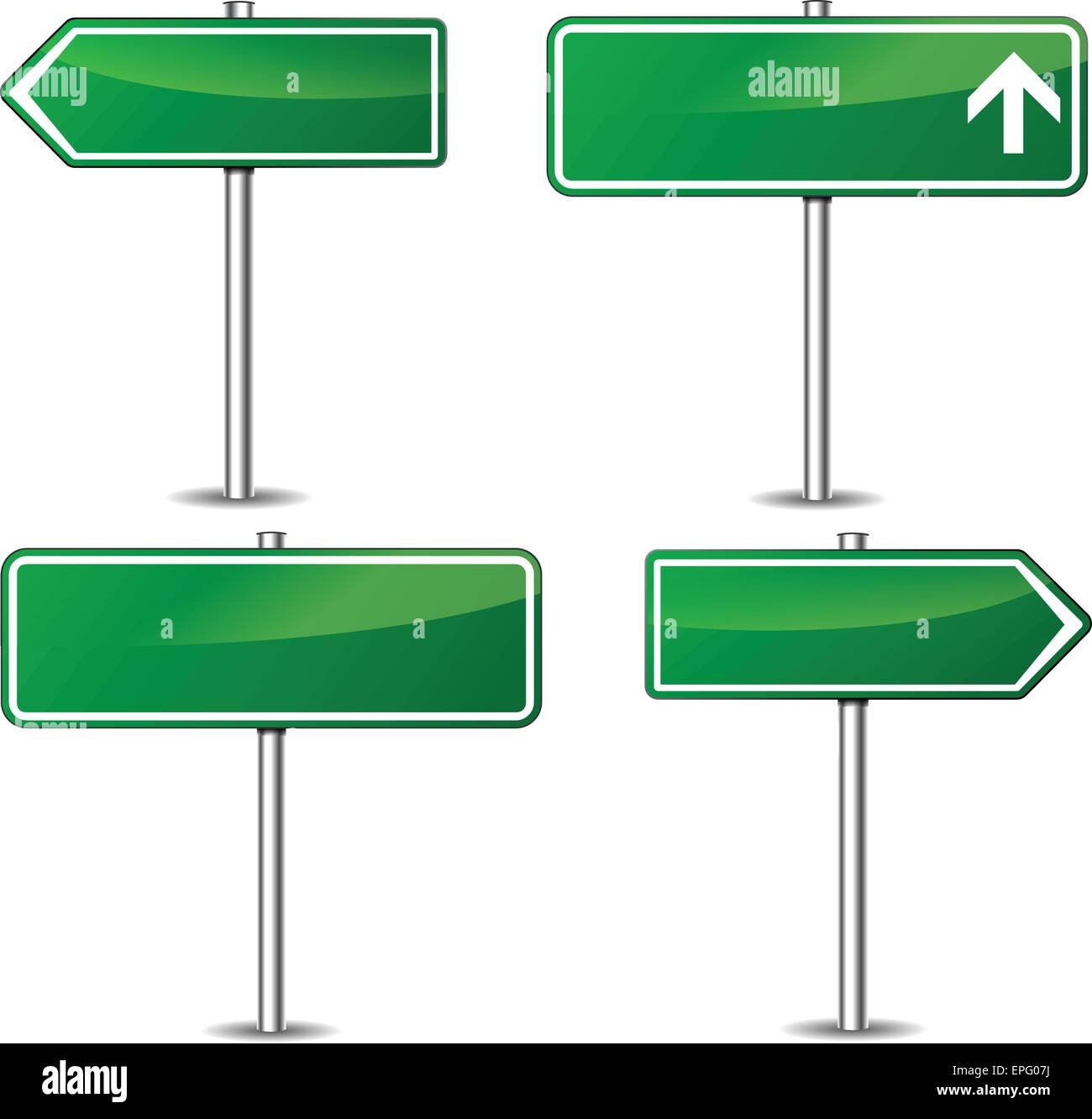 illustration of design green road signs set Stock Vector Image & Art ...