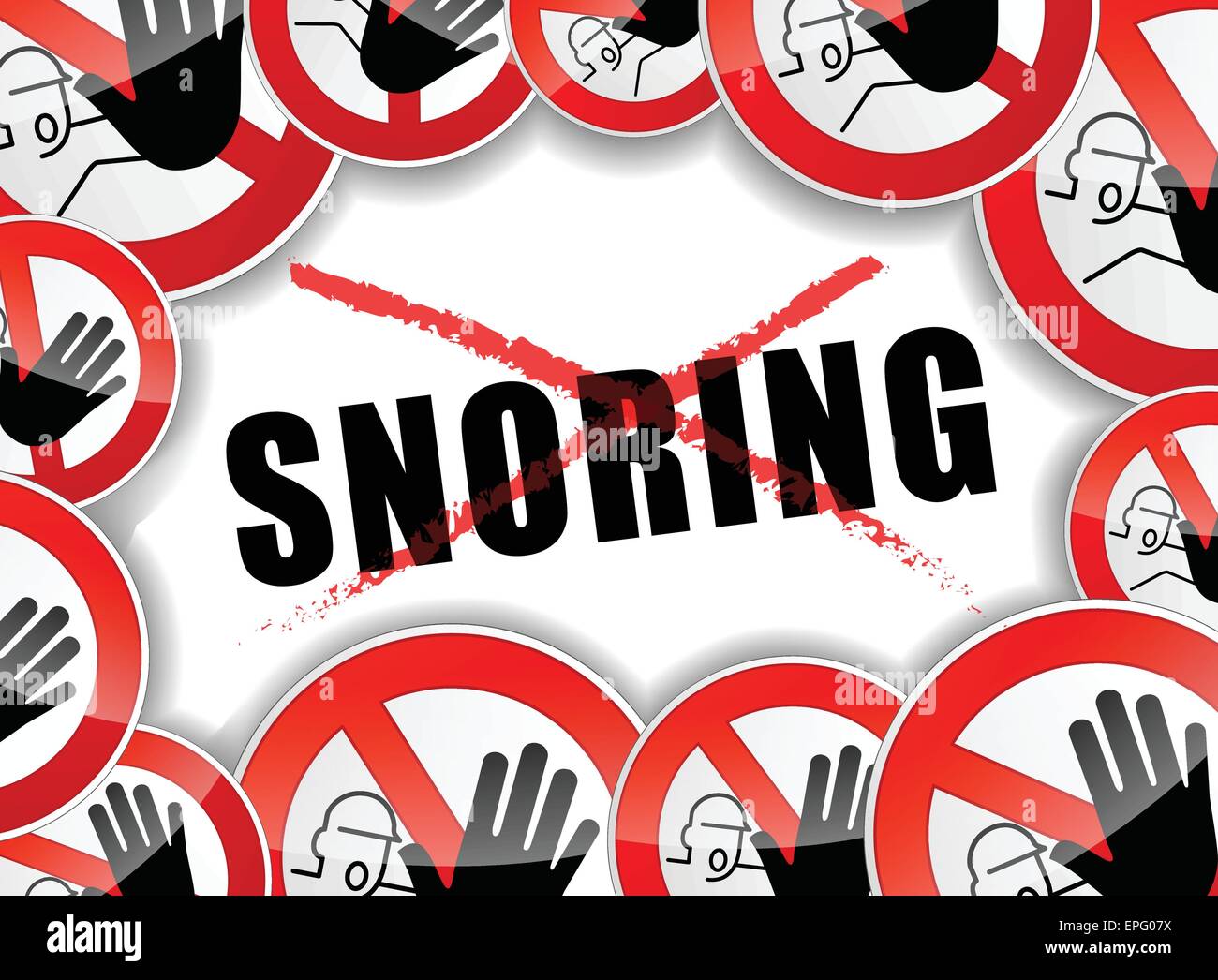 illustration of abstract design concept for no snoring Stock Vector ...